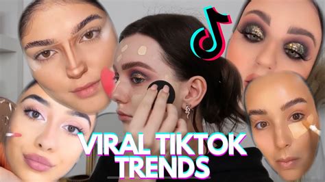 Recreating Viral Tiktok Makeup Trends 💀 2021 Youtube