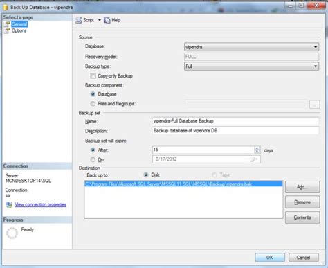 How To Create Database Backup In SQL Server