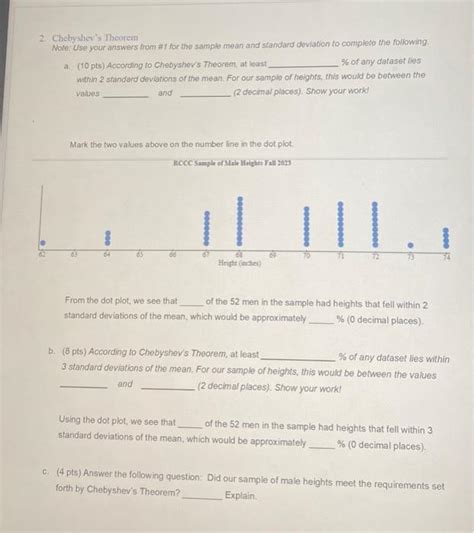 Solved Chebyshev S Theorem Note Use Your Answers From Chegg