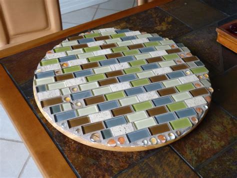 Lazy Susan Mosaic Tile Table Top