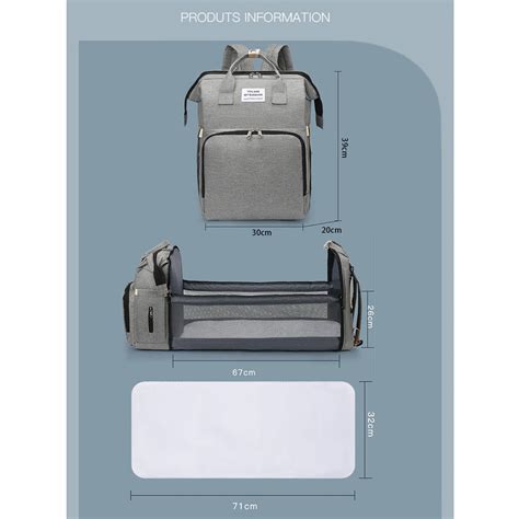 Многофункционална раница за смяна на пелени 40х31х20см Черна Emag Bg