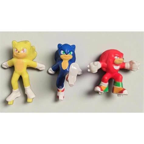 Toys Sonic The Hedgehog Mini Figure 3pack Super Sonic Sonic Knuckles