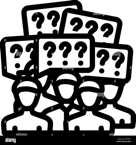 Qa Session Line Icon Vector Qa Session Sign Isolated Contour Symbol