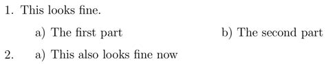Vertical Alignment Tasks And Enumerate Not Aligning Properly Because Of Parskip Tex Latex