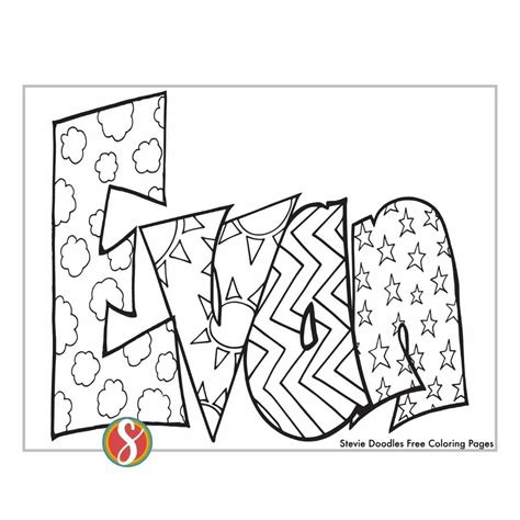 Free Evan Coloring Page — Stevie Doodles