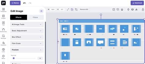 pixelate image online add blur crop and more