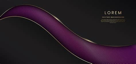 Template Abstract Elegant Brown Wave Curved Shape Layer With Golden