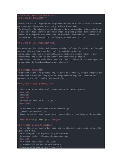 Curso De Javascript Desde Cero Pdf Script Java Lenguaje De Programación