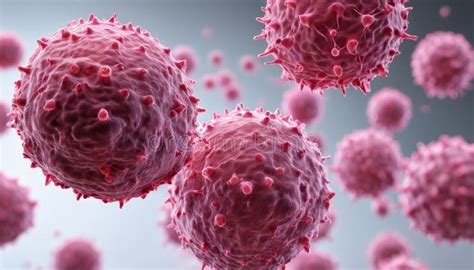 Viral Particles In A Microscopic View Illustrating The Spread Of A