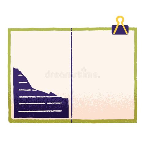 Open Notepad Notebook With Office Clip And Torn Page With Lost Erased Deleted Records Notes