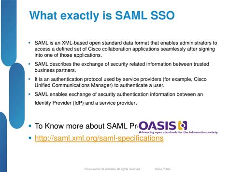 Ppt Saml Single Sign On Sso For Cisco Unified Communications 10x Powerpoint Presentation