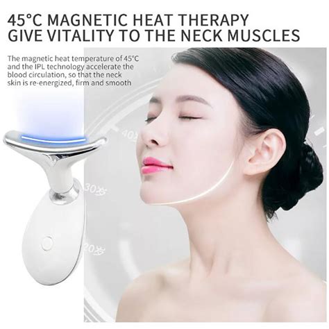 Badu Bg Масажор за лице и шия Led Photon Therapy Skin Tighten Massage Reduce Double Chin Anti