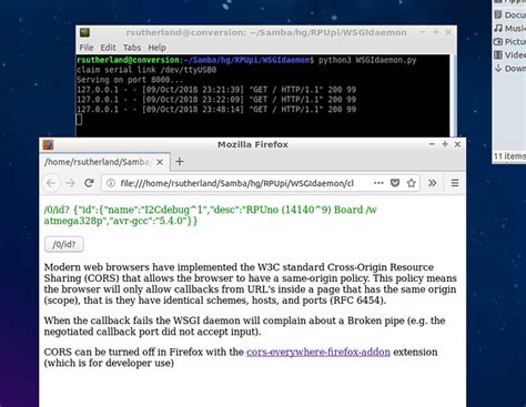 Web Server Gateway Interface WSGI Daemon For Serial Interfacing W Software On The Computer