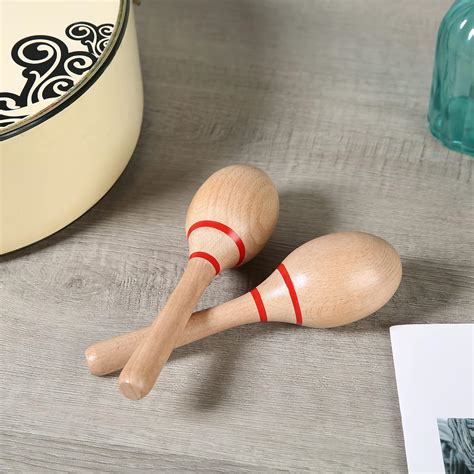 Buy Maracas Professional Wooden Rumba Shakers Hand Percussion Rattles
