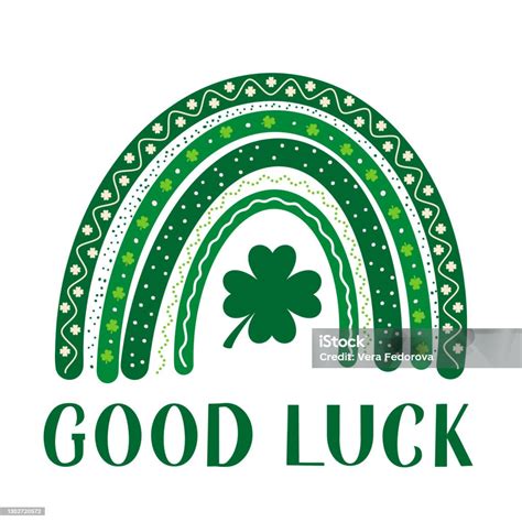 성 패트릭데이 무지개 귀여운 세인트 패트릭 데이 클립 아트 배너 포스터 인사말 카드 전단지 엽서 스티커 옷 등을 위한 벡터 템플릿 행운에 대한 스톡 벡터 아트 및 기타