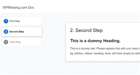 Create Stepped Content Using The Stepper Wordpress Plugin Wp Missing