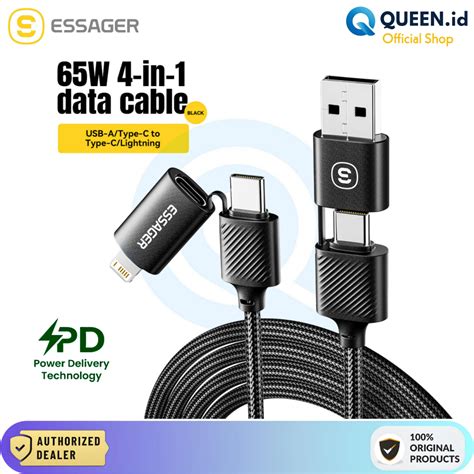 Jual Essager Kabel Data Charger Usb A Type C To C Lightning In Multi M W Pd Qc Fast