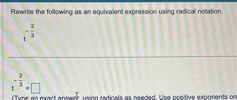 Solved Rewrite The Following As An Equivalent Expression