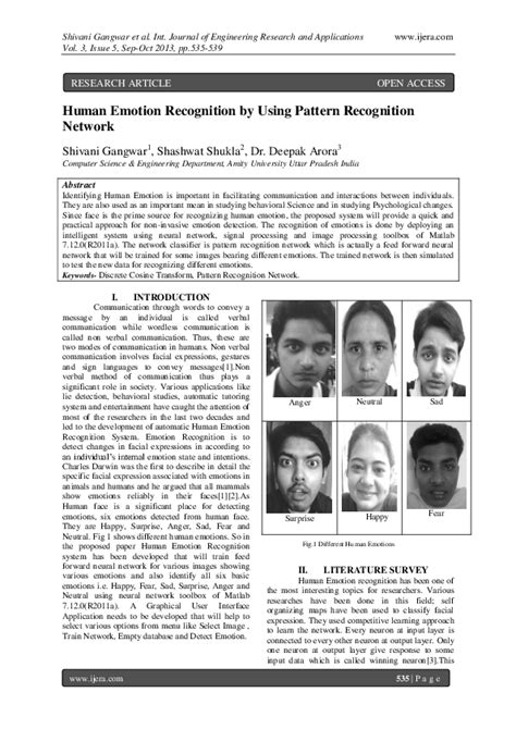 Pdf Human Emotion Recognition By Using Pattern Recognition Network
