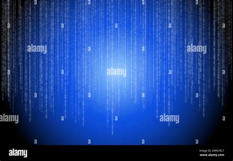 Blue Binary Code Matrix Style Background Stock Photo Alamy