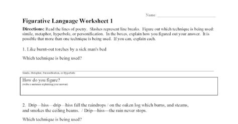 Exercises On The Figurative Language
