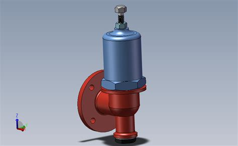 气缸安全阀设计模型 Solidworks 2010 模型图纸下载 懒石网