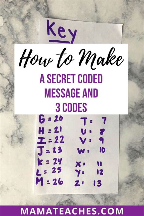 How To Make A Secret Coded Message And Codes