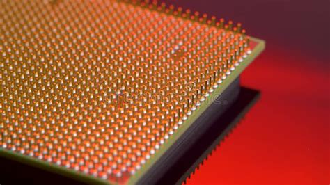 Cpu Processor Socket Pins At Technology Plant Stock Video Video Of