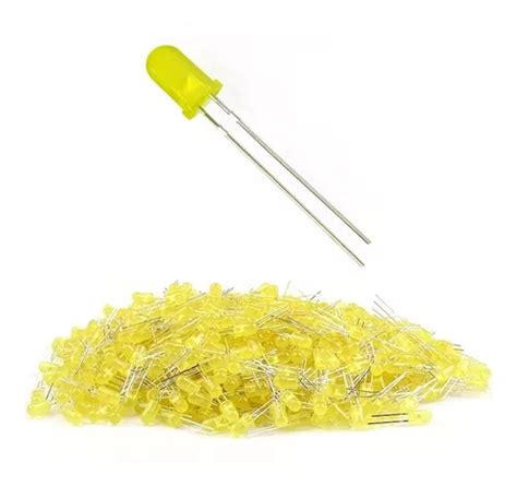 60 Unidades Led Difuso Amarillo 5mm Para Arduino