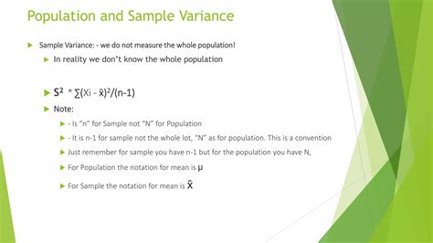 Master Statistics 17 Population And Sample Variance Pptx