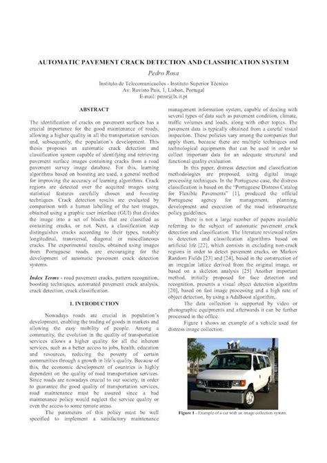 Pdf Automatic Pavement Crack Detection And Classification System · Detection And