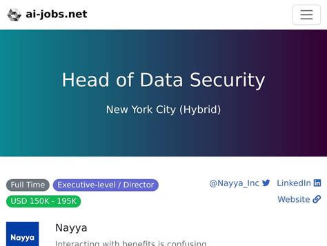 [hiring] head of data security r nyctech