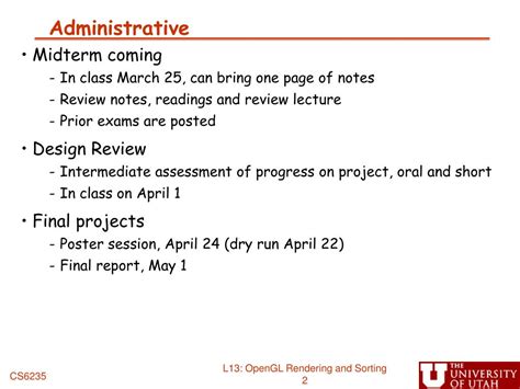Ppt L13 Sorting And Opengl Interface Powerpoint Presentation Free Download Id4043141