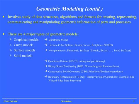 Geometric Modeling Ppt 3 D Graphics Computer Software And Applications