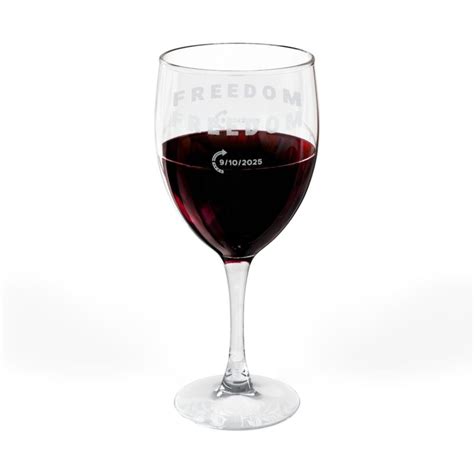 Charlie Kirk Freedom Wine Glass