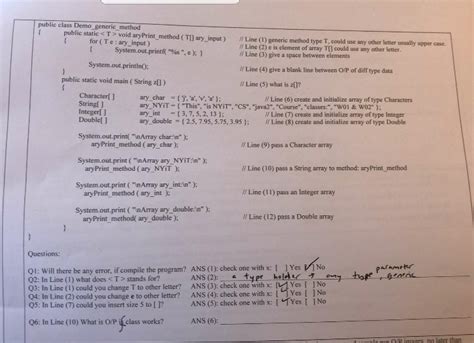 Solved Public Class Demo Generic Method Publie Static T