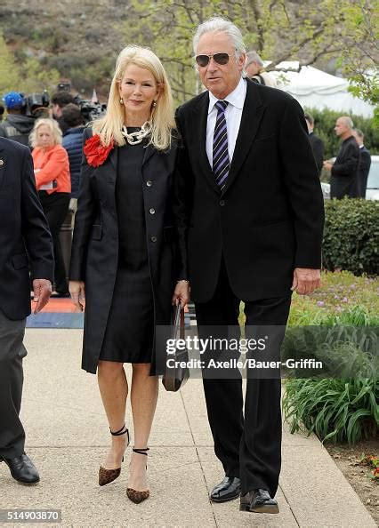 Blaine Trump And Steve Simon Are Seen Arriving To Nancy Reagans