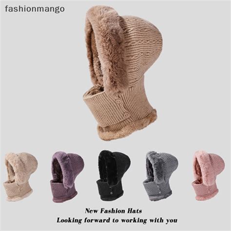 [fashionmango] ผ้าพันคอ หมวกถัก อเนกประสงค์ กันลม กันความหนาว ให้ความอบอุ่น ป้องกันหู พร้อมส่ง