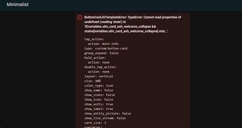 Hello I Need Help Always Errors · Ui Lovelace Minimalist Ui · Discussion 740 · Github