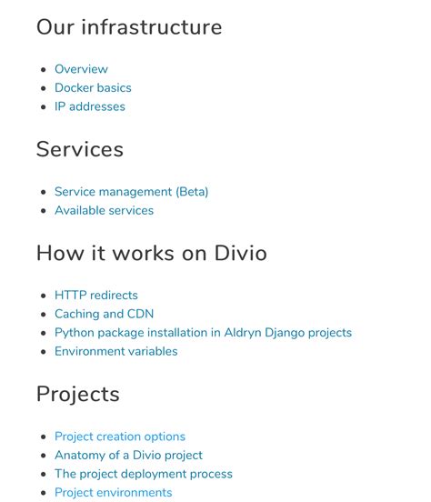 Explanation Divio Documentation