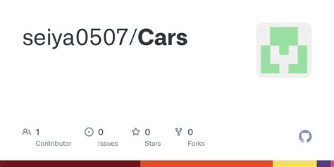 Github Seiya0507cars