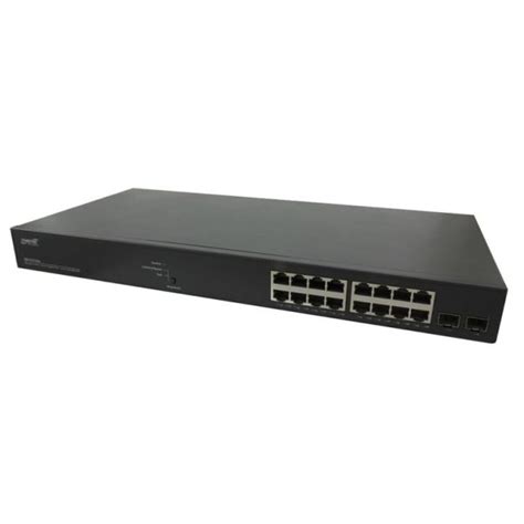Lantronix Sm16tat2sa 16 Ports Smart Managed Gigabit Ethernet Poe Switch Sapply