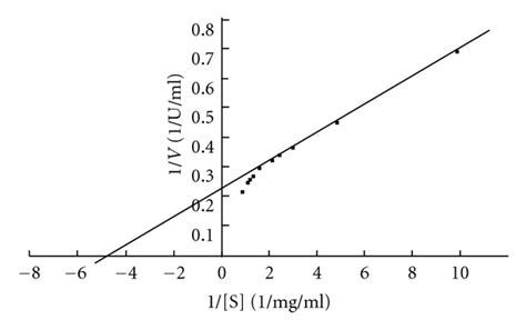 Lineweaver Burk Plot For Polygalacturonase From Rhizomucor Pusillus