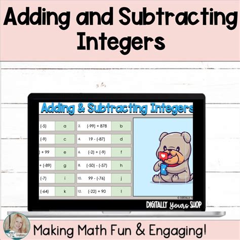 Adding And Subtracting Integers Digital Self Checking Activity Made By Teachers Adding And Subtracting Integers Digital Self Checking Activity Made By Teachers