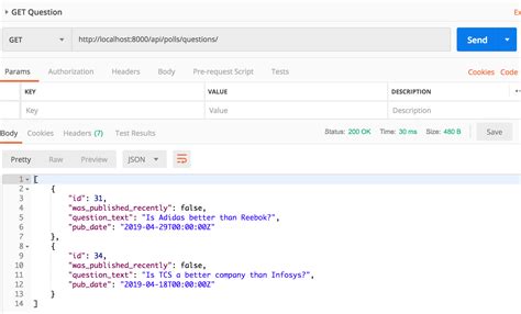 Django Polls Api Using Modelserializer