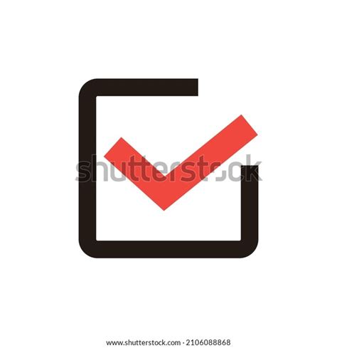 Red Checkbox Icon Confirmation Decision Vectors Stock Vector Royalty Free 2106088868