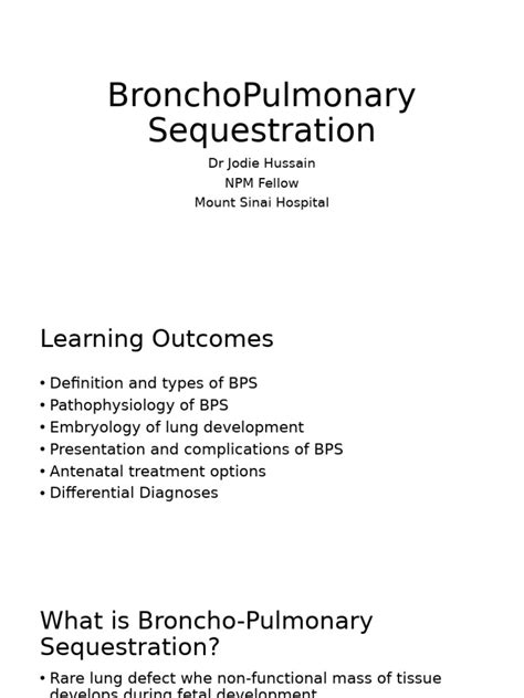 Bronchopulmonary Sequestration Pdf Medical Specialties