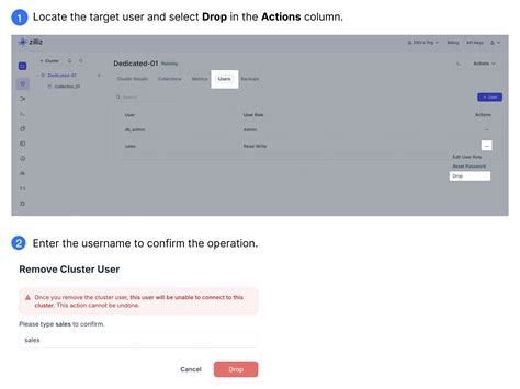 Manage Cluster Users Console Cloud Zilliz Cloud Developer Hub