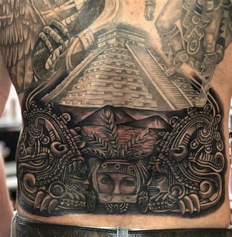 Aztec Chest Plate Tattoos Get A Custom Aztec Tattoo Design Tattoo