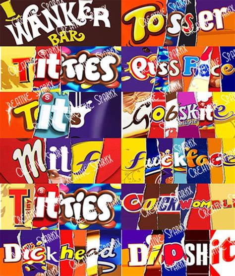 X Printable Chocolate Bar Wrapper Novelty Joke Funny Rude Etsy